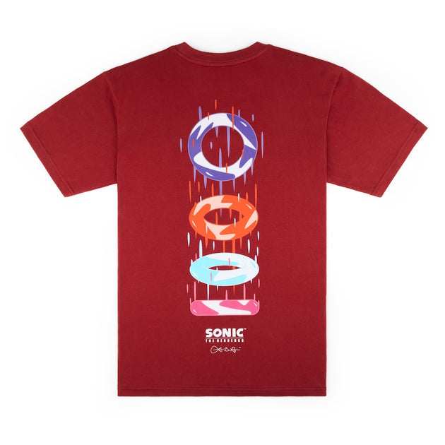 Louis De Guzman x Sonic The Hedgehog "Ultimate Power" T-Shirt (Burgund